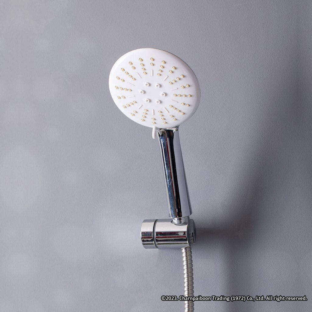 ชุดฝักบัวมือพร้อมสายโครเมียม และขอแขวน 5ระบบ - CharnPaiboon