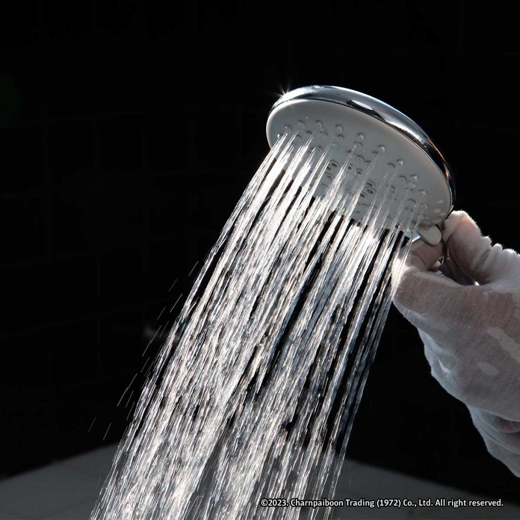 ชุดฝักบัวมือพร้อมสายโครเมียม และขอแขวน 5ระบบ - CharnPaiboon