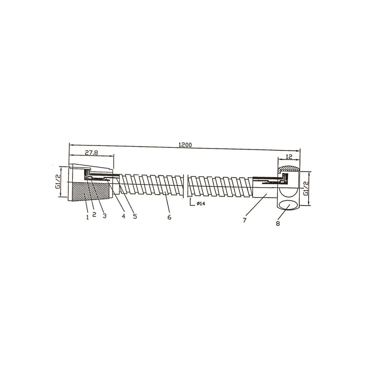 สายฝักบัวสแตนเลส130ซม. - CharnPaiboon