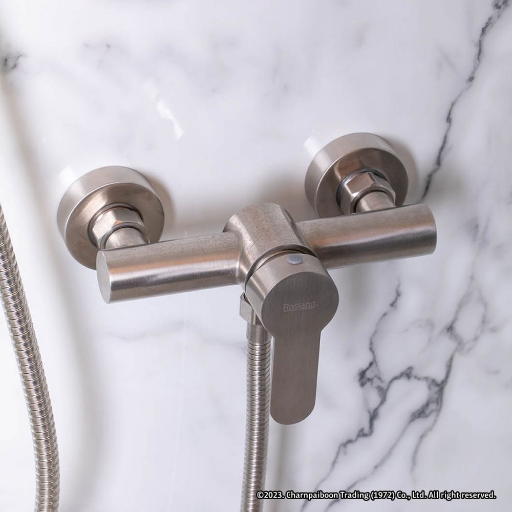 ก็อกน้ำผสม ยืนอาบ สแตนเลส - CharnPaiboon