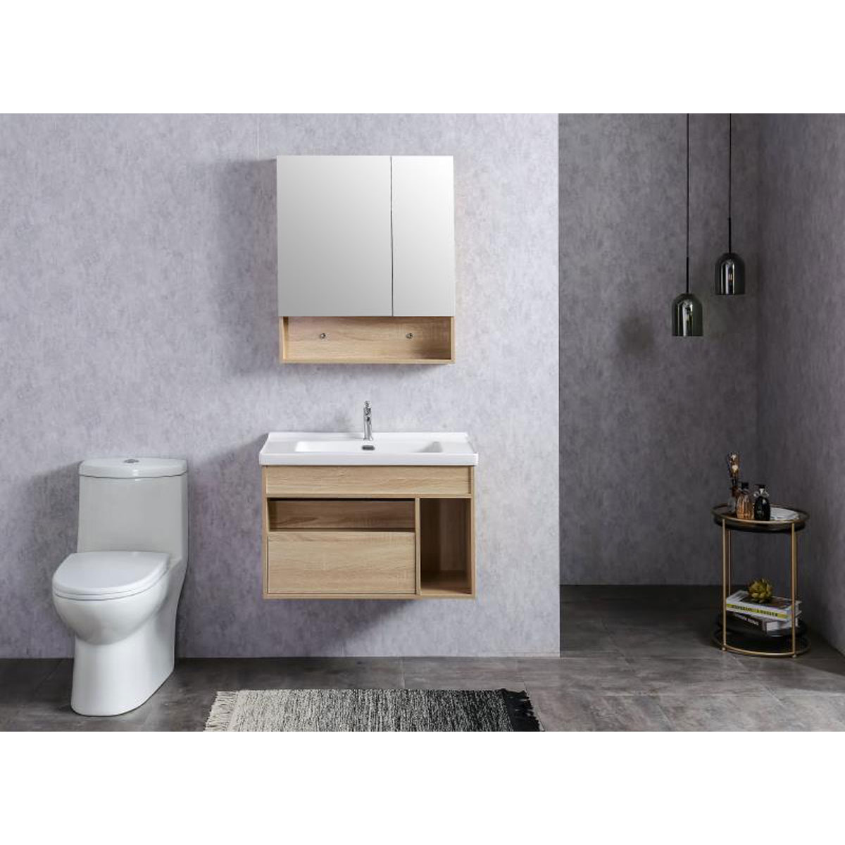 ชุดอ่างล้างหน้าพร้อมตู้เก็บของ 80 ซม. - CharnPaiboon