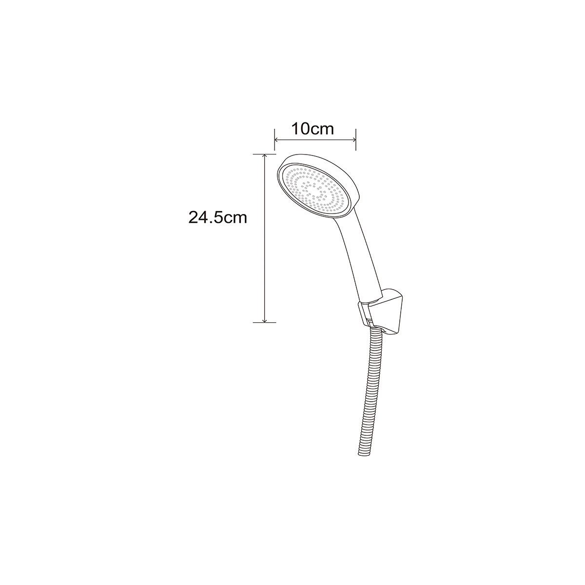 ฝักบัวมือพร้อมสายและขอแขวนครบชุด ดำ - CharnPaiboon
