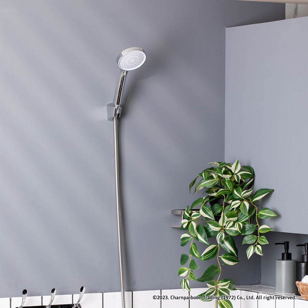 ฝักบัวมือพร้อมสายและขอแขวนครบชุด โคร - CharnPaiboon