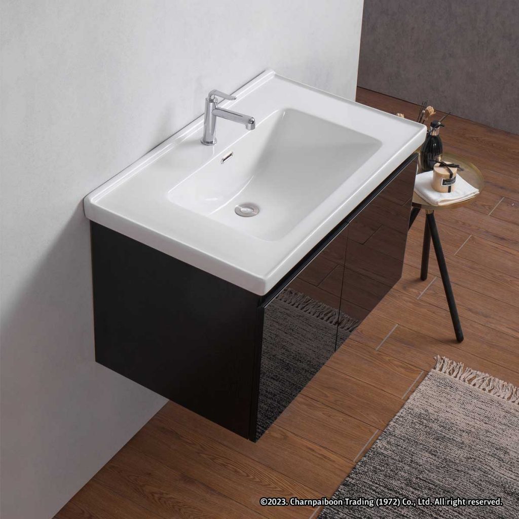 ชุดอ่างล้างหน้าพร้อมตู้เก็บของ 80 ซม. - CharnPaiboon