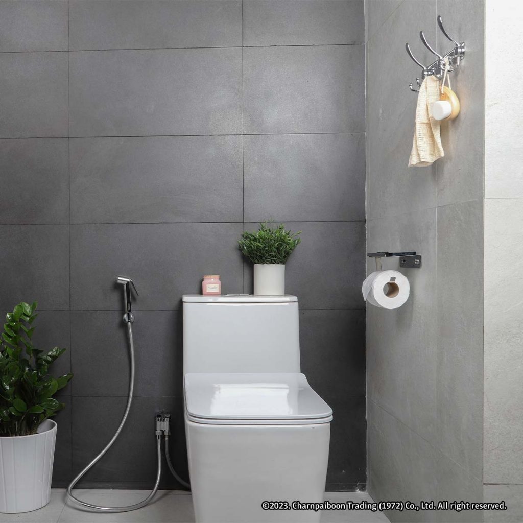 ชุดสายฉีดชำระครบชุดพร้อมสายและขอแขวน SUPER - CharnPaiboon