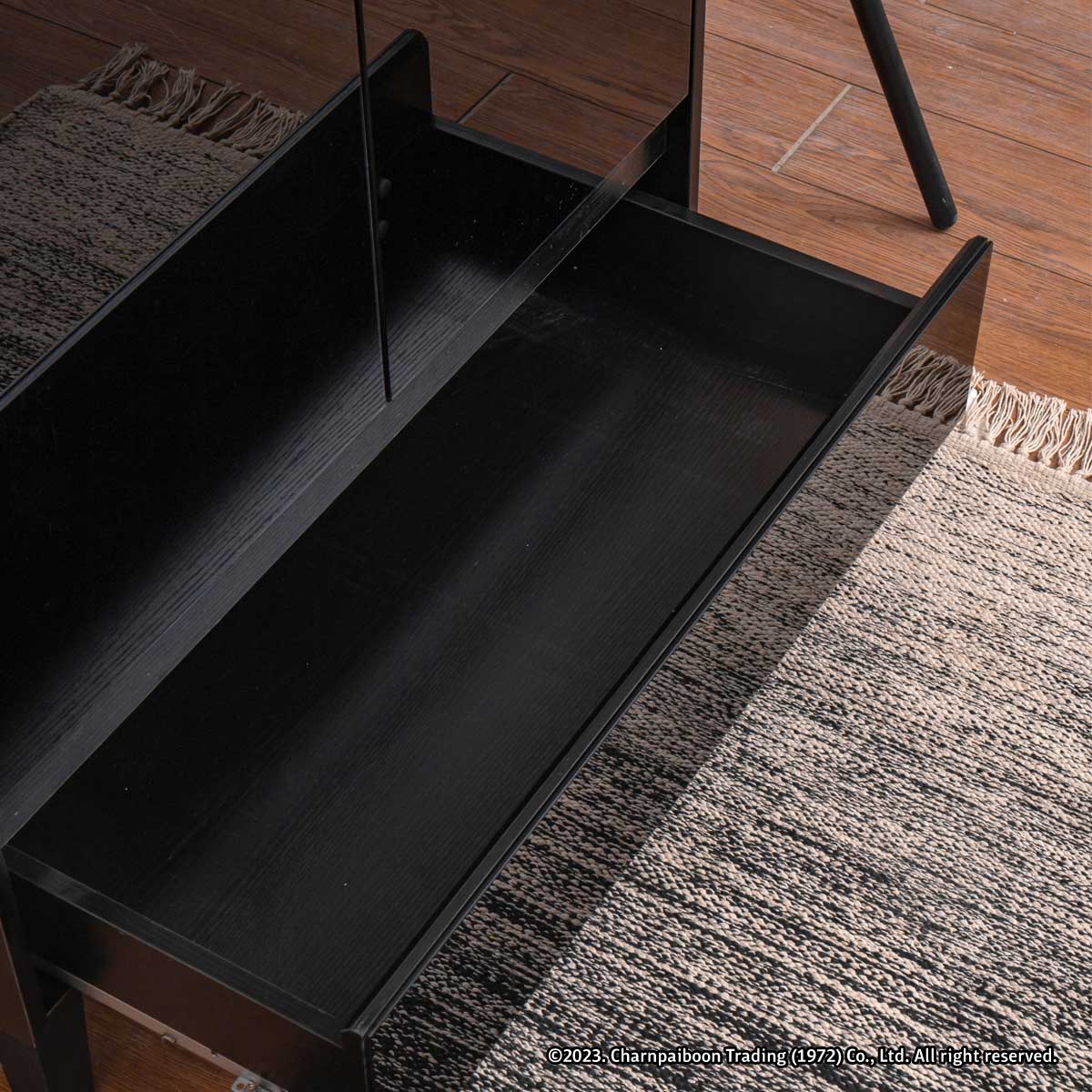 ชุดอ่างล้างหน้าพร้อมตู้สีดำกระจก ขนาด 80 ซม. - CharnPaiboon