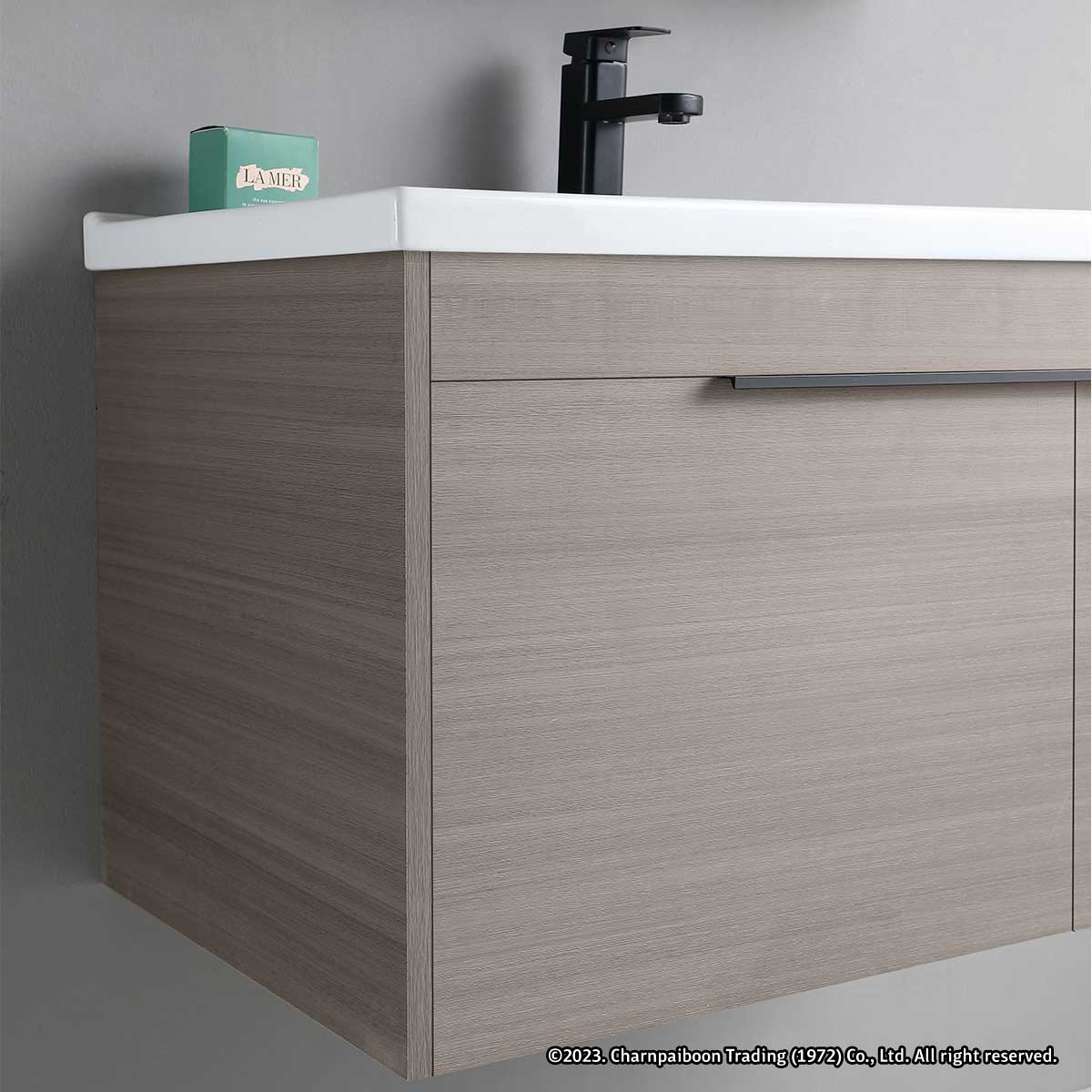 ชุดอ่างล้างหน้าเซรามิคพร้อมตู้เก็บของ ขนาด 60 ซม. - CharnPaiboon