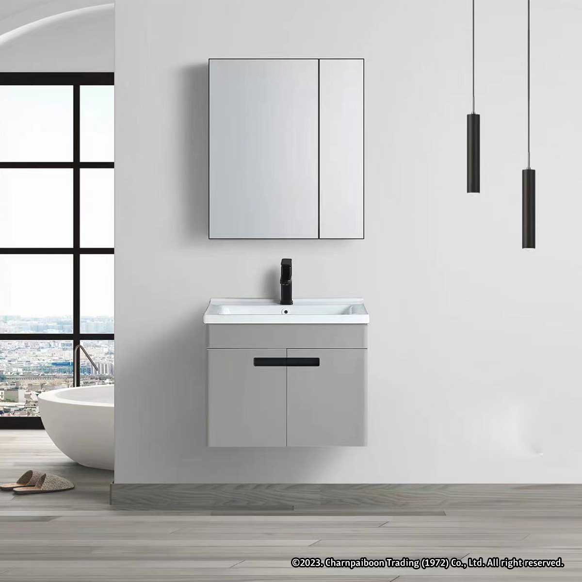 ตู้กระจกเก็บของ ขนาด 60 ซม. - CharnPaiboon