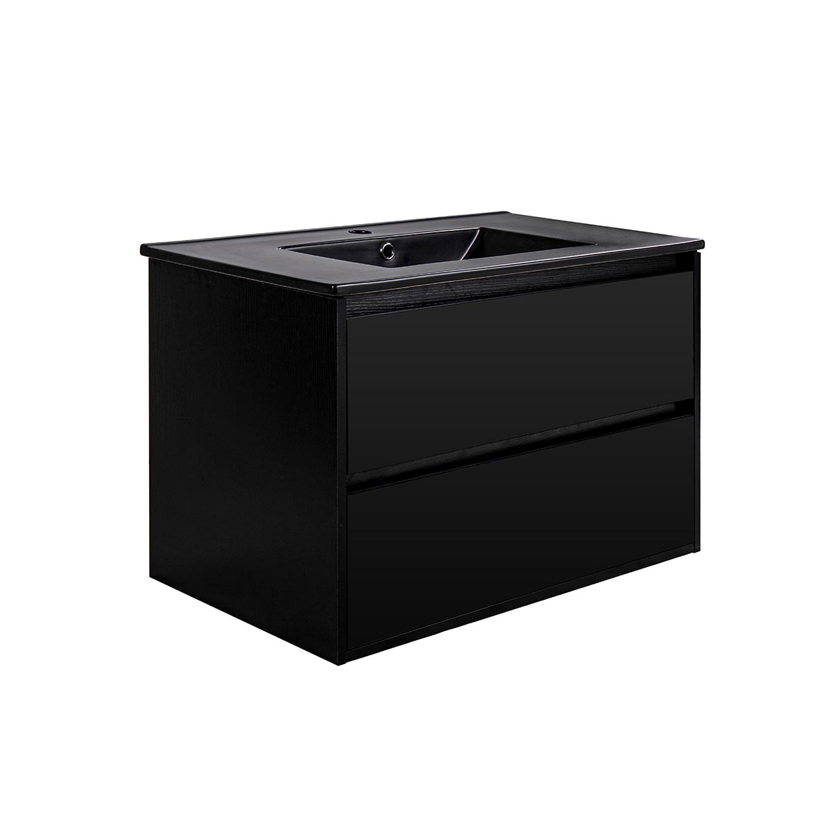 ชุดอ่างล้างหน้าพร้อมตู้เก็บของ 80 ซม. ALL BLACK - CharnPaiboon