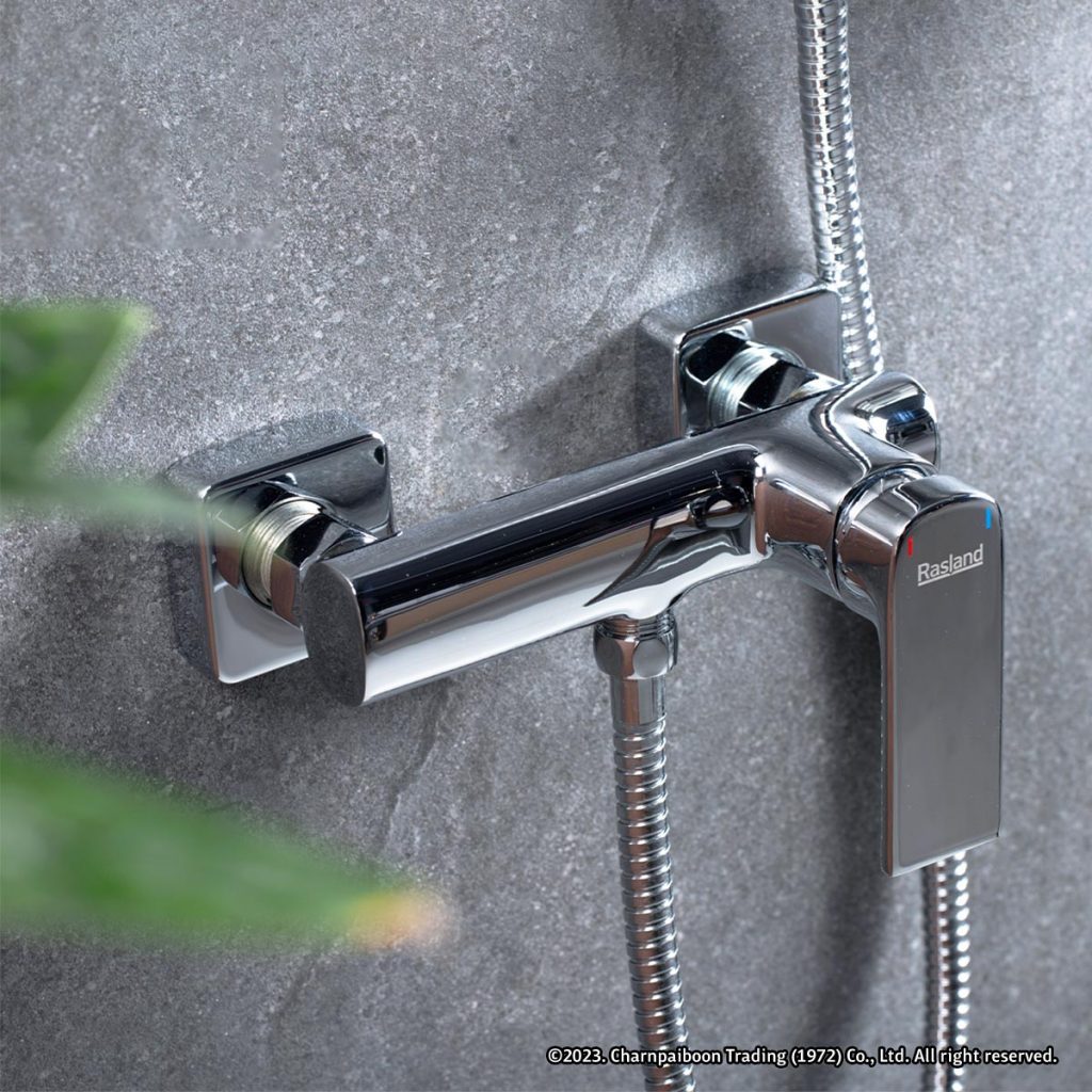 ก๊อกยืนอาบ ผสมร้อนเย็น โครเมียม OVO - CharnPaiboon