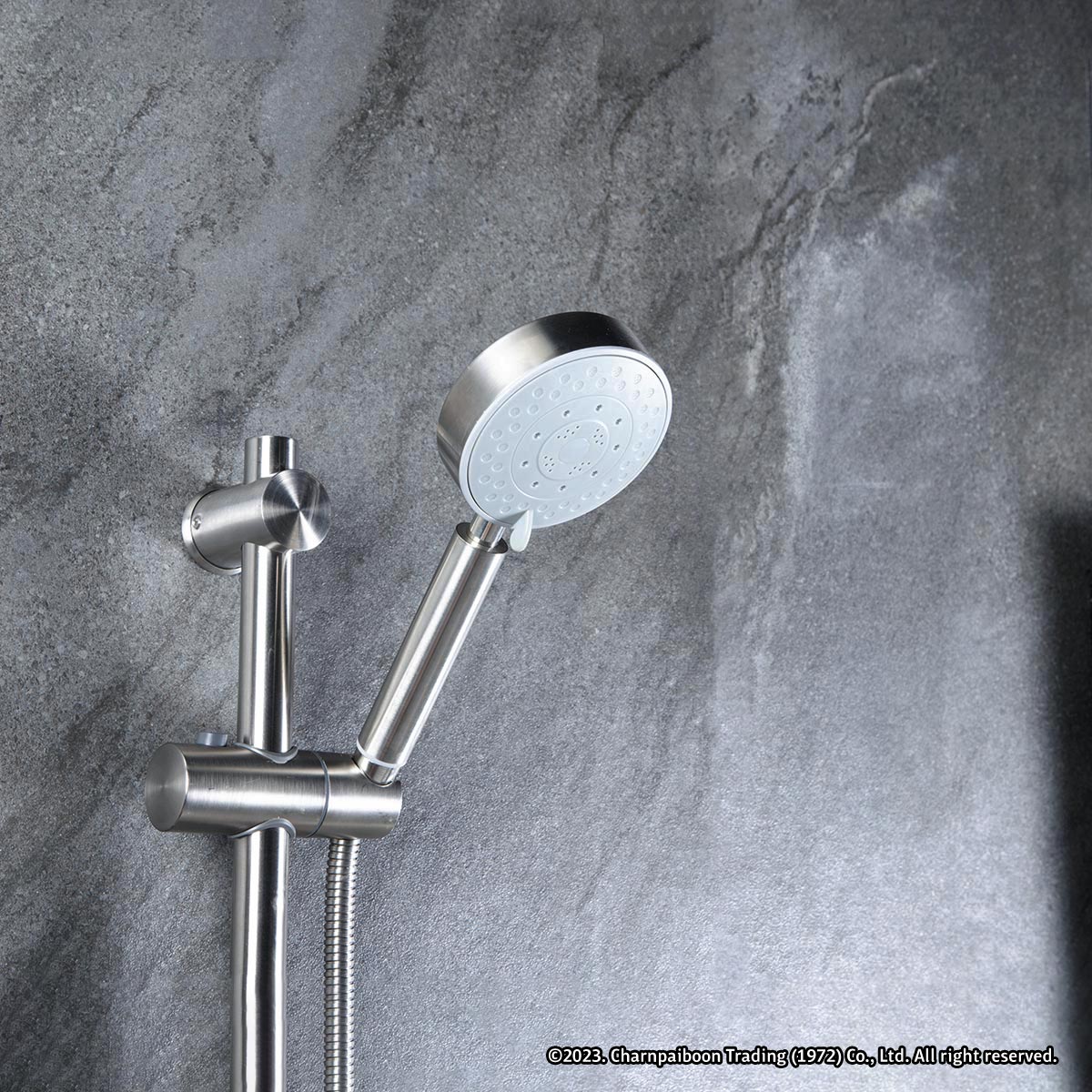 ชุดฝักบัวราวเลื่อน สแตนเลส 5 ระบบ - CharnPaiboon