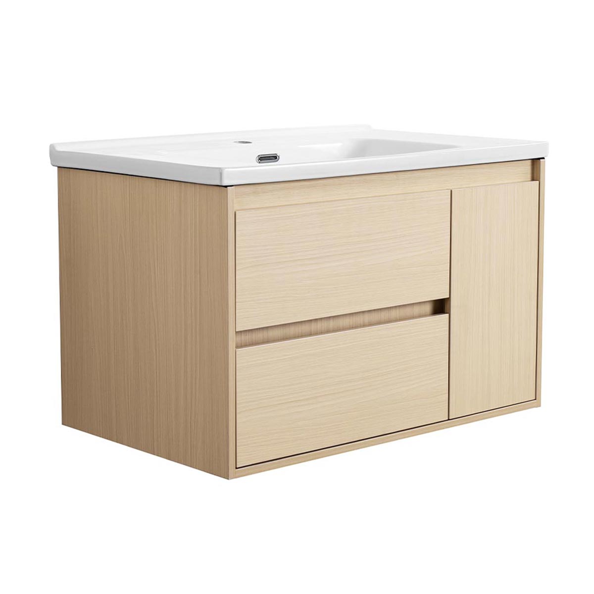 ชุดตู้เฟอร์นิเจอร์พร้อมอ่างล้างหน้า ขนาด 80 ซม LIGHT OAK - CharnPaiboon